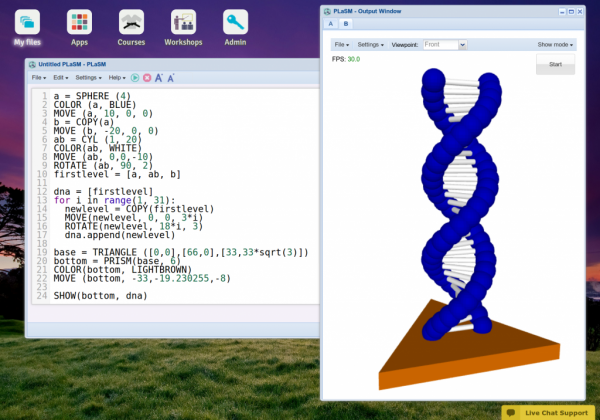 3D Model of the DNA: 21 Lines of Python Code