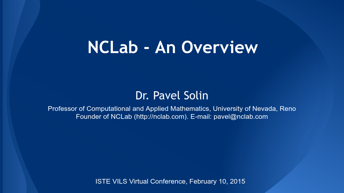 View NCLab Overview Presentation for ISTE