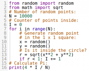 Using the Monte Carlo Method to Calculate the Value of Pi