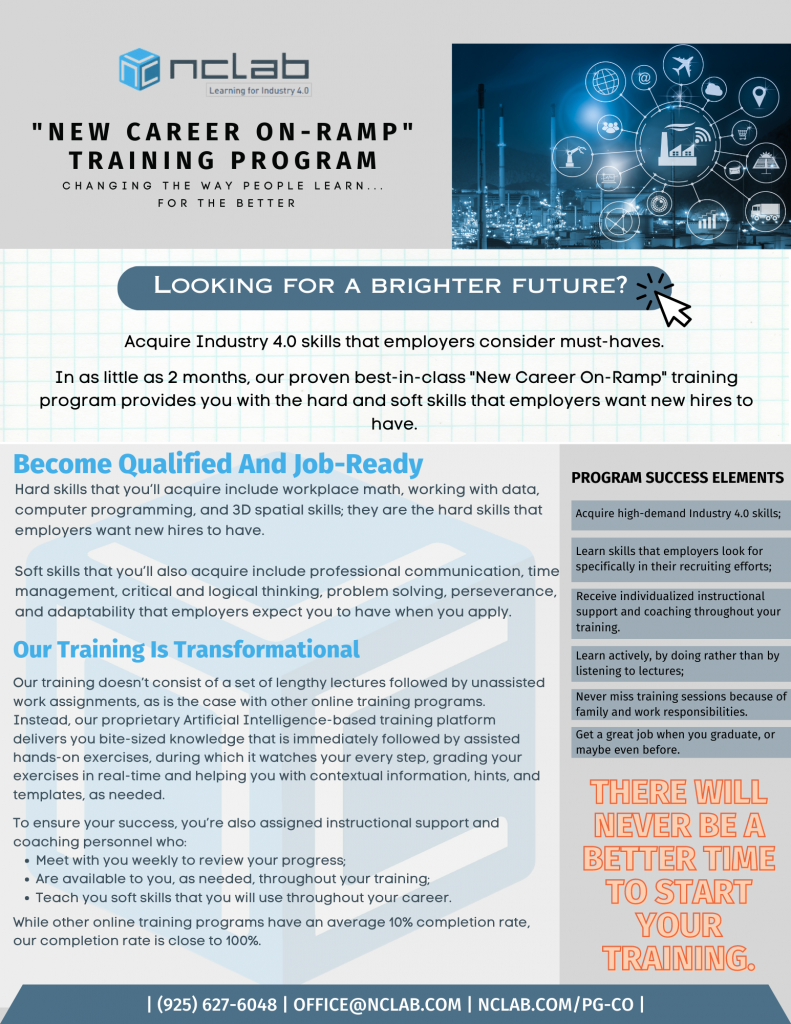 New career on-ramp training brochure - NCLab