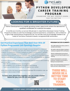 Python Developer career training brochure - NCLab